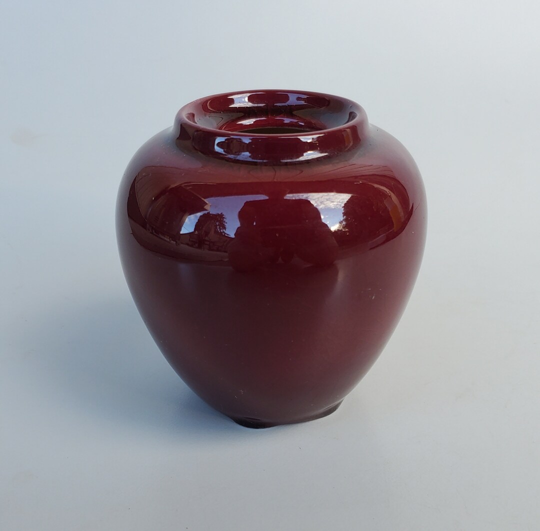 Rookwood Art Pottery Potpourri Jar - Shape 1321E - Deep Burgundy Glaze ...