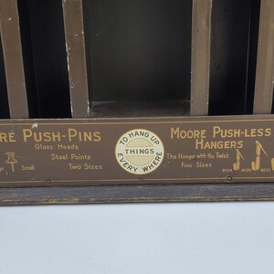 Antique Moore Push Pins Push Less Hangers Metal Retail - Etsy