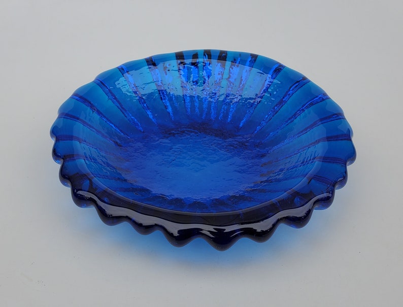 Blenko Glass Cobalt Blue Art Glass Bowl Model 6112-S - Etsy