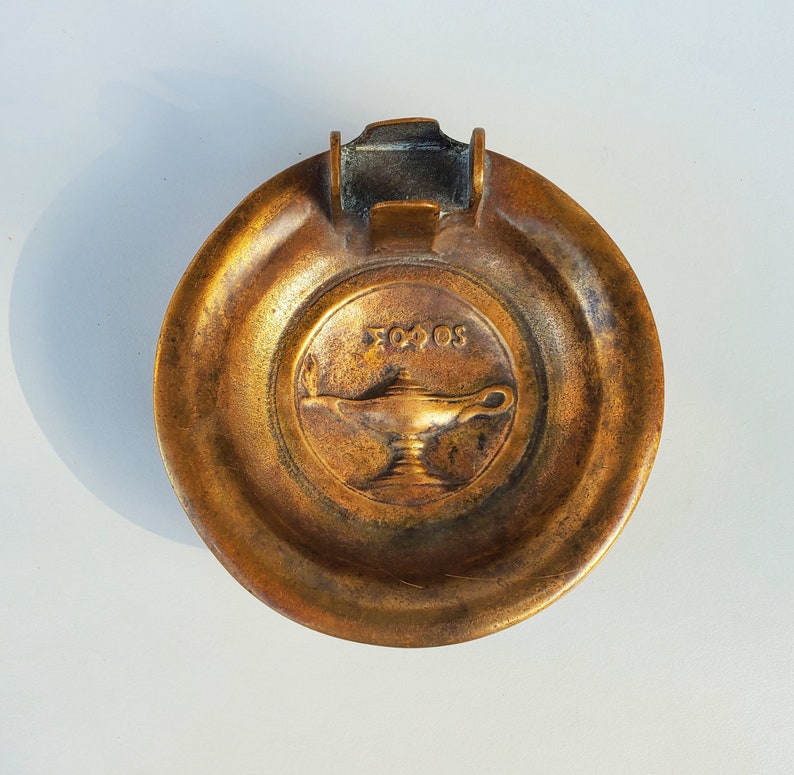 Norman D. Bishop Solid Cast Bronze Ashtray and Matchholder- Los Angeles ...