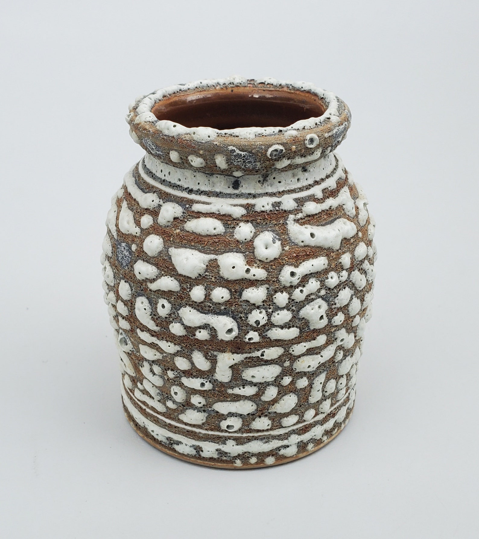 Louis Mideke Northwest Studio Pottery Vase - White Textured Glaze ...