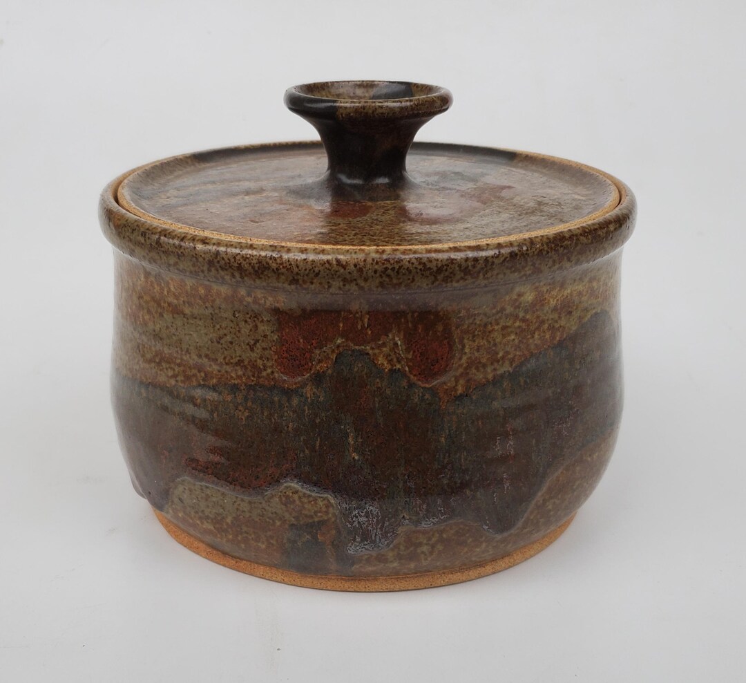 Betty and Nelson Mears Studio Pottery Large Covered Serving Bowl - Hand ...