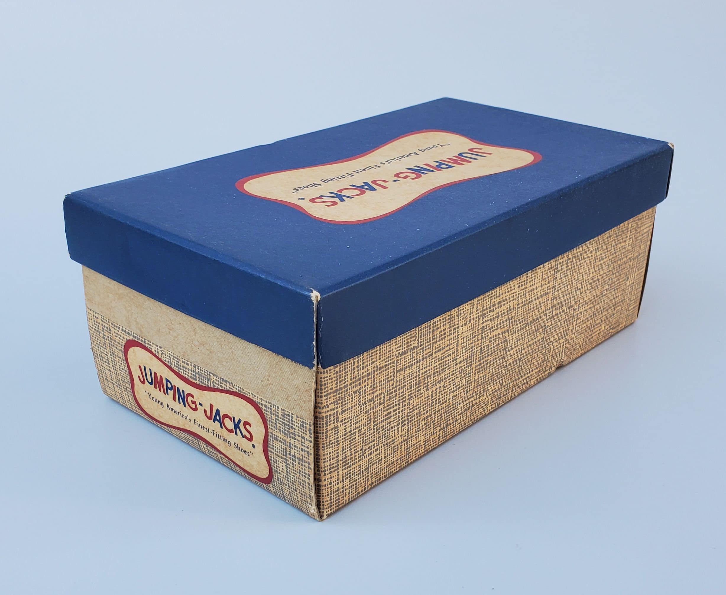 Vintage Jumping Jacks Childs Leather Shoes in Original Cardboard Box ...