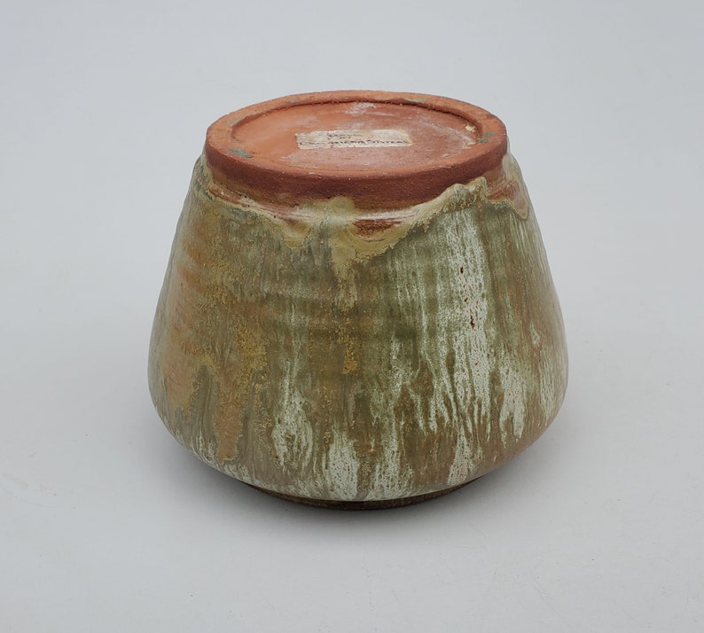 Early Dominican Sisters Folk Art Pottery Vase - Green Rutile Glaze ...