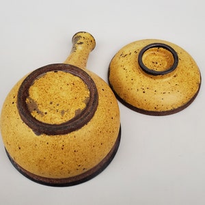 William Creitz Oregon NW Studio Pottery Covered Stoneware Bowl - Gold ...