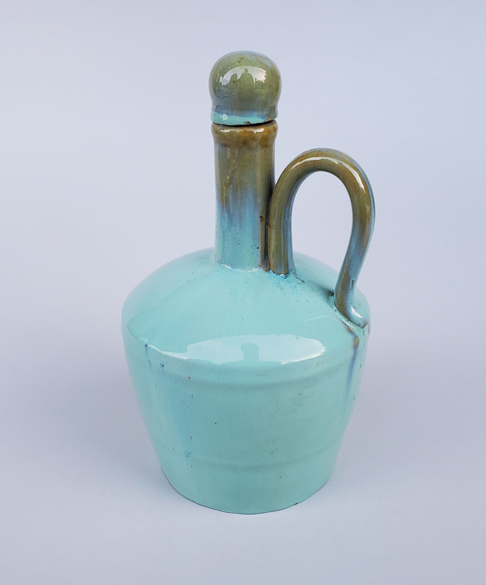 Fulper Art Pottery Musical Jug With Stopper Flemington New Jersey Green ...