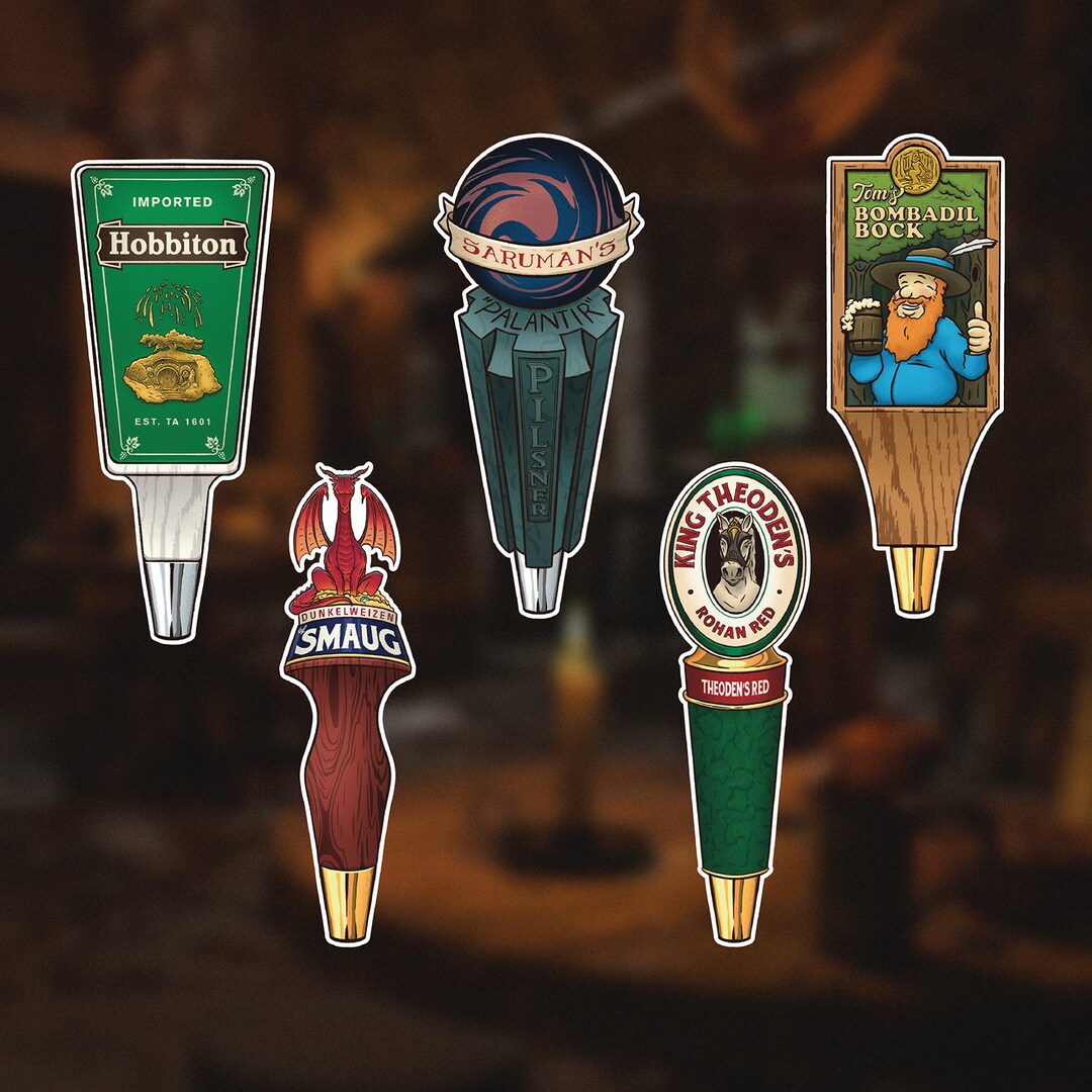 LOTR Beer Tap Sticker Pack - Etsy