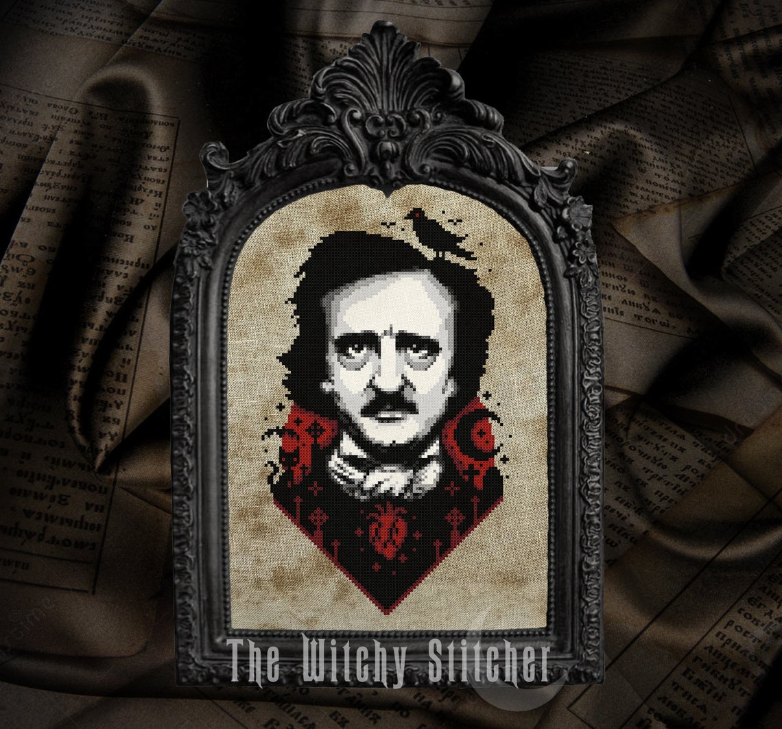 Edgar Allan Poe ~ Master of the Macabre - Gothic Cross Stitch Pattern ...