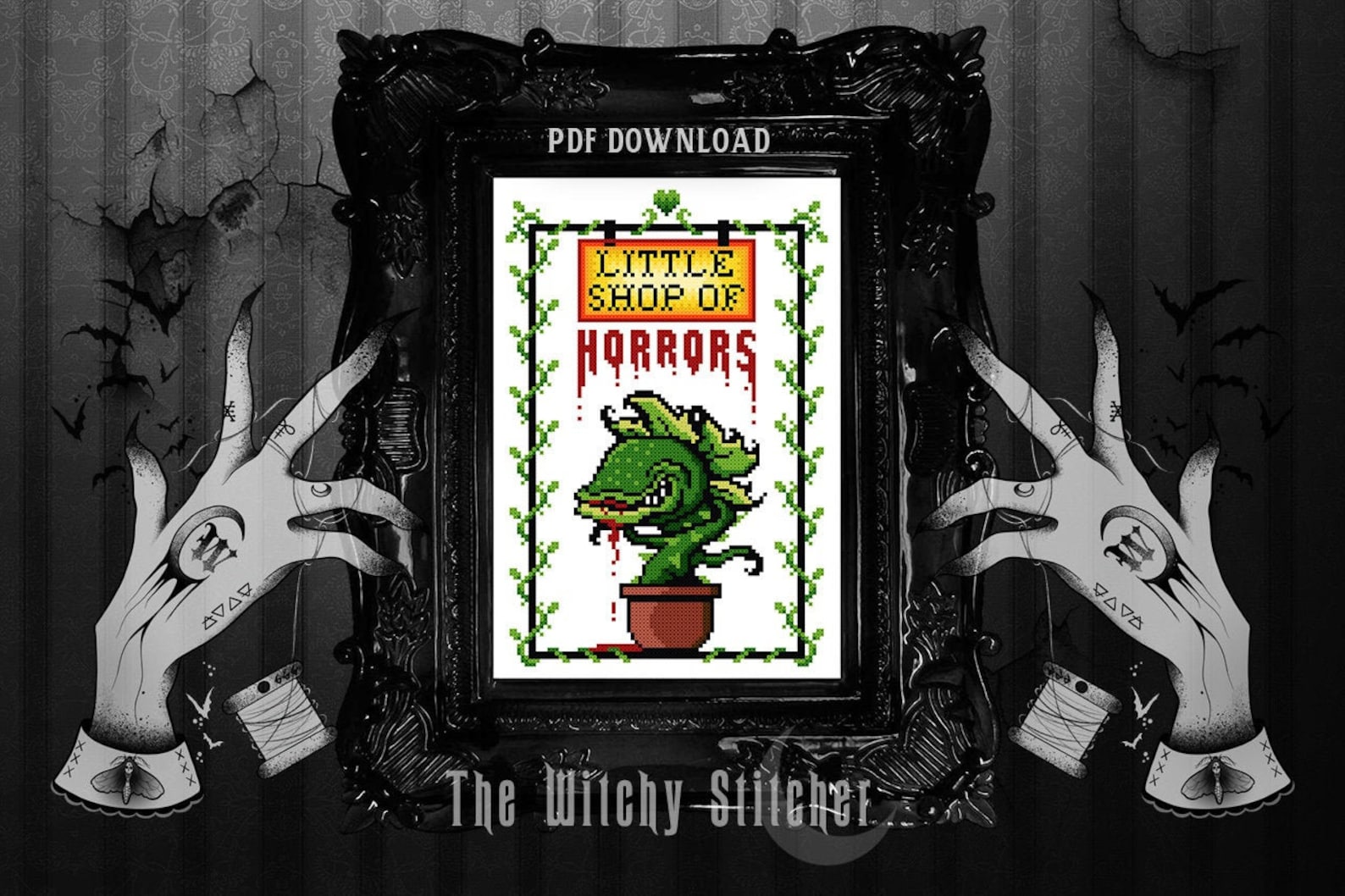 Little Shop of Horrors - Cross Stitch Pattern - Horror, Movie, Macabre ...