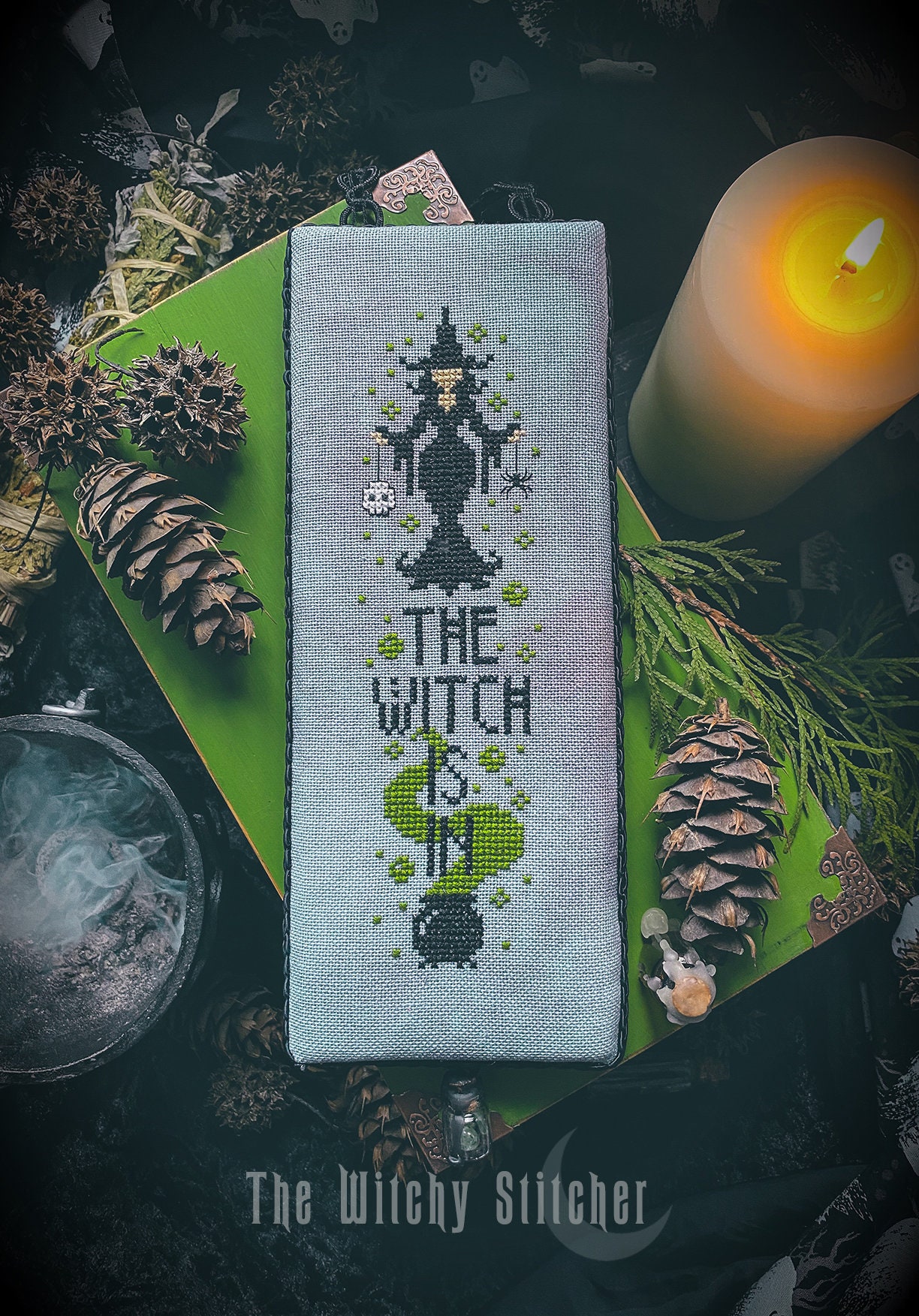 The Witch is in Cross Stitch Pattern Wiccan Witchy | Etsy