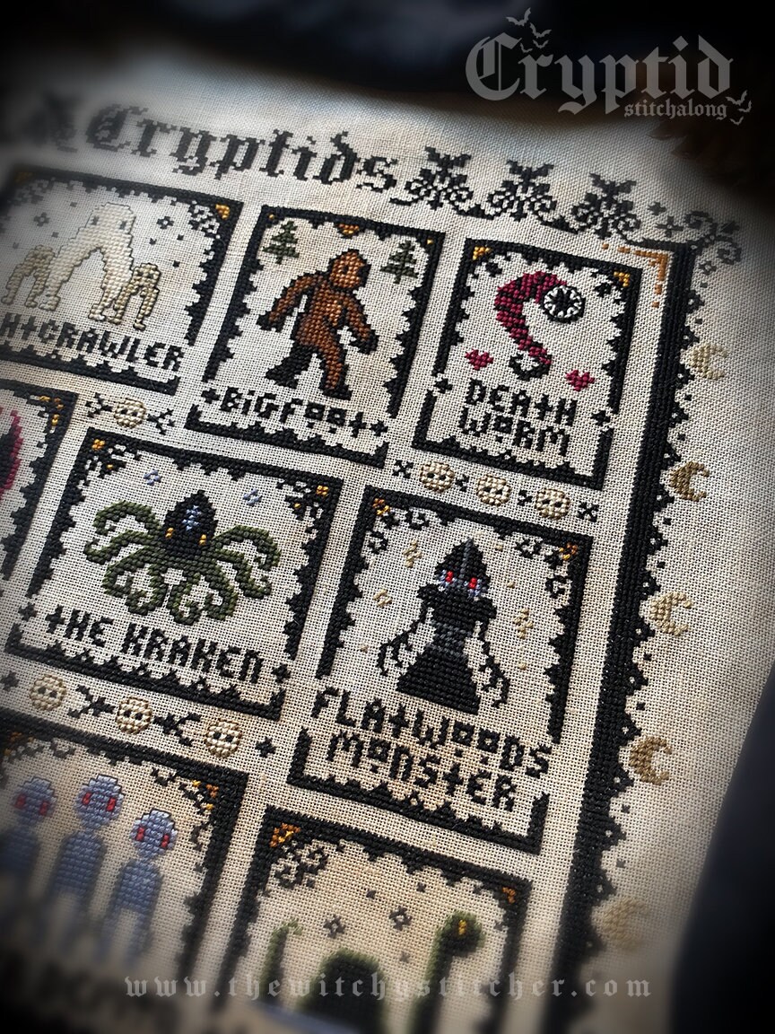 Cryptid Stitchalong SAL Cross Stitch Pattern Mystery - Etsy Australia