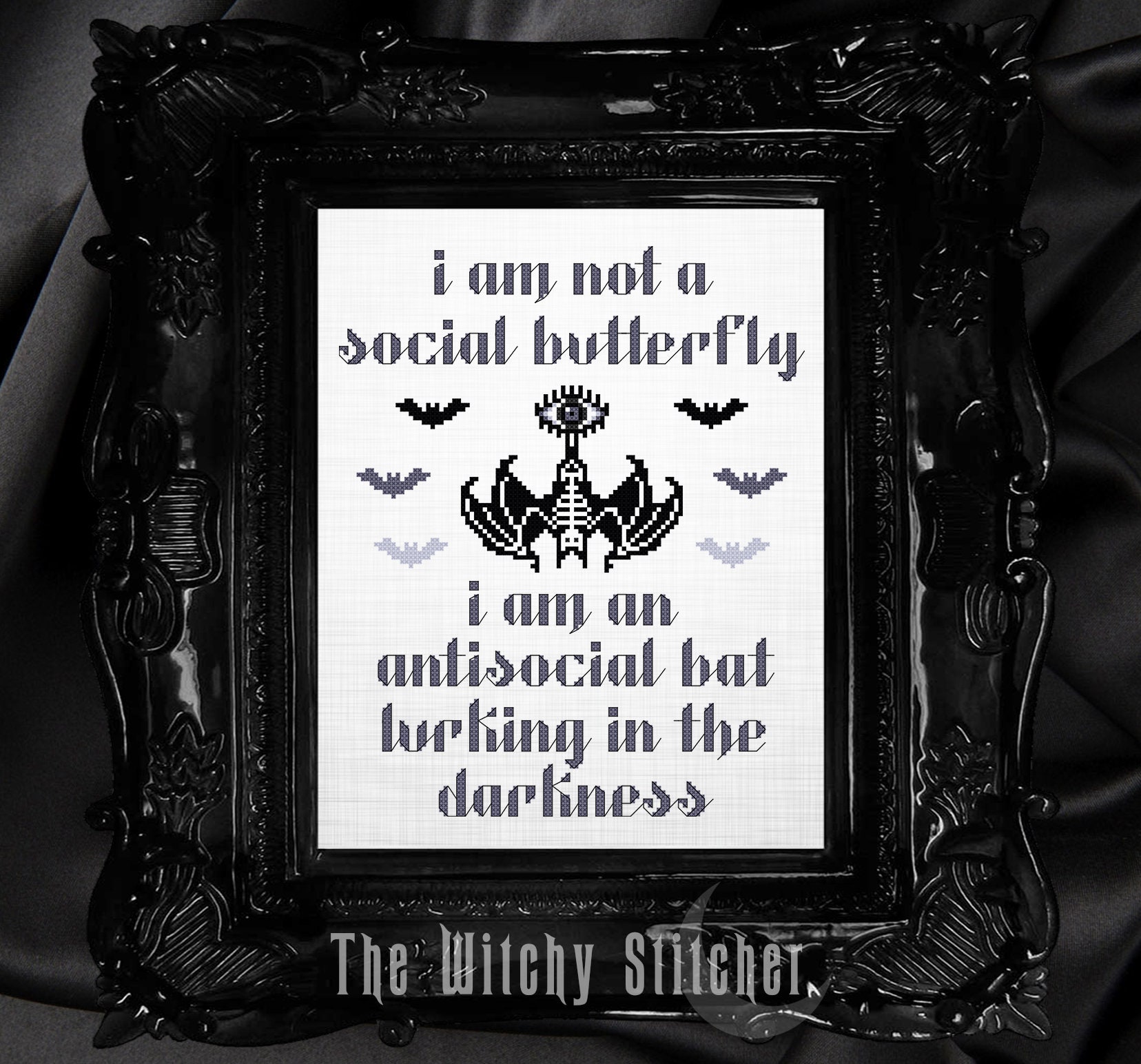 I Am Not A Social Butterfly I Am an Antisocial Bat Cross - Etsy Australia