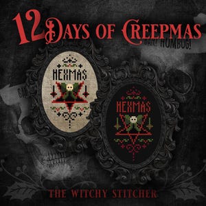 12 Days of Creepmas - Cross Stitch Pattern ~ Yule, Gothmas, Jack Frost ...