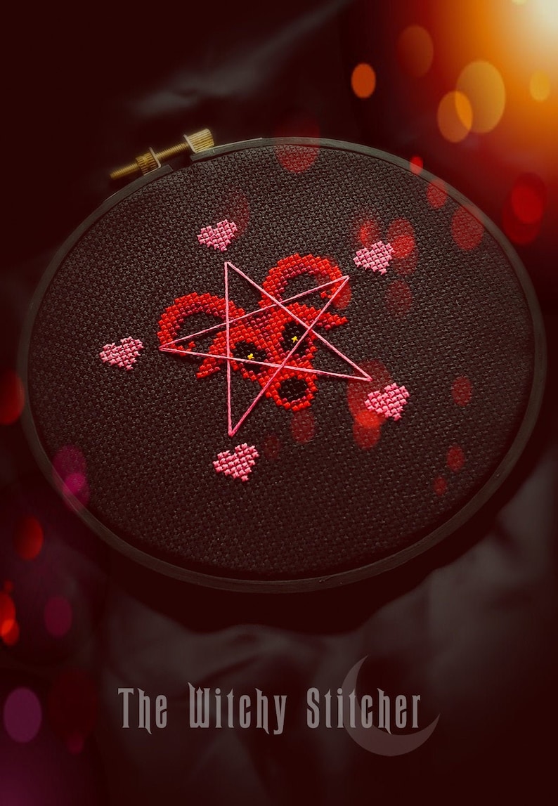 Baphomet Valentine Cross Stitch Pattern Occult Love - Etsy