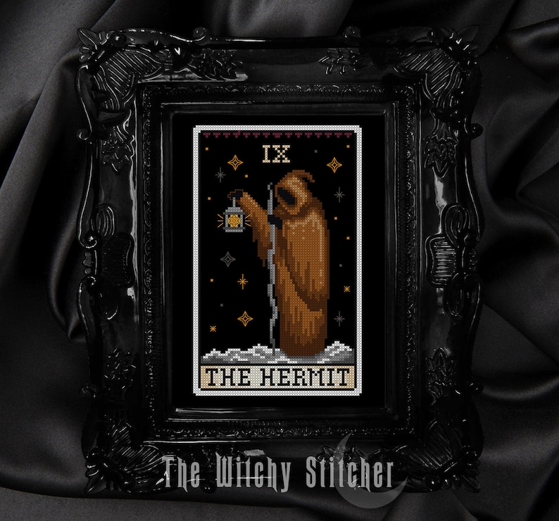 The Hermit ~ Tarot ~ Cross Stitch Pattern ~ Mystical, Major Arcana ...