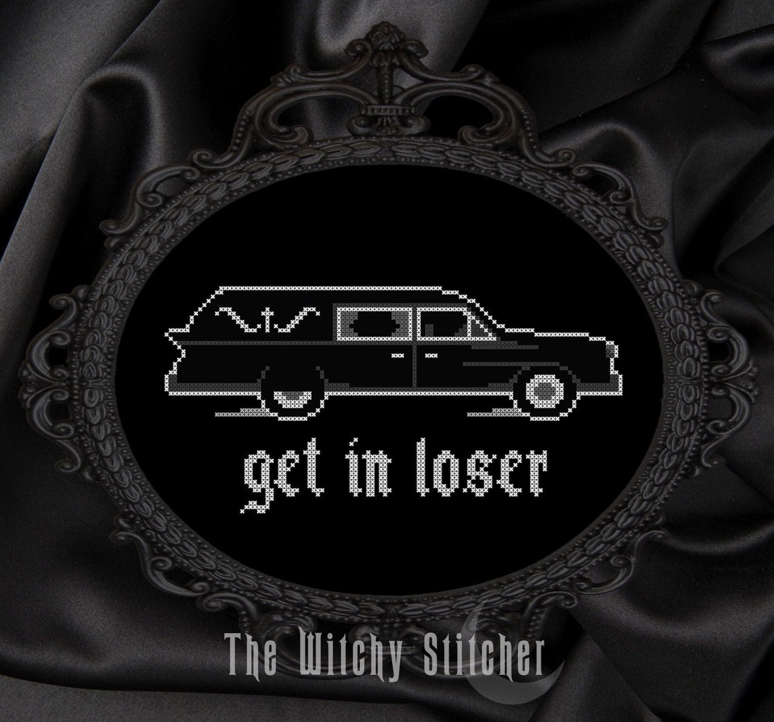 Hearse - Get in Loser ~ Gothic Cross Stitch Pattern ~ Occult, Funny ...