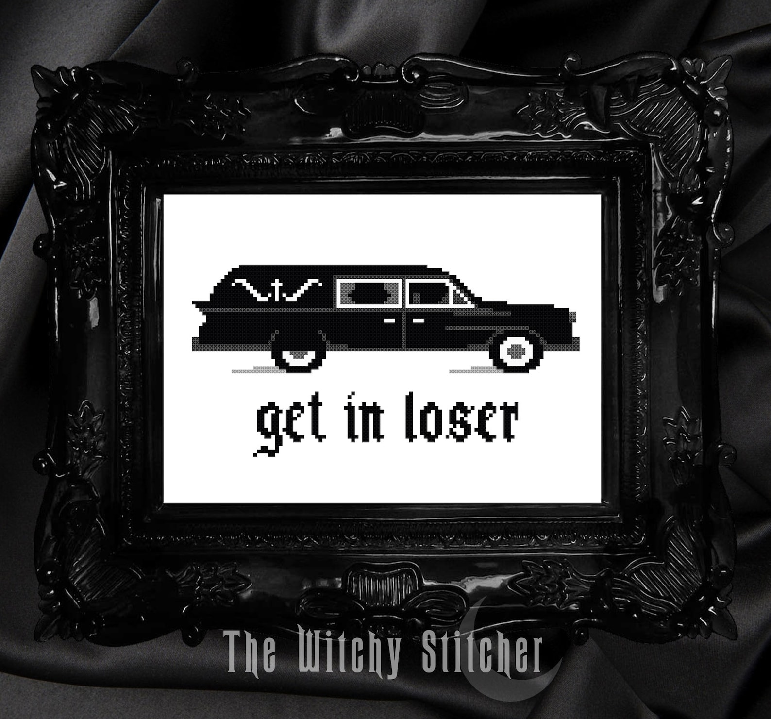 Hearse - Get in Loser ~ Gothic Cross Stitch Pattern ~ Occult, Funny ...