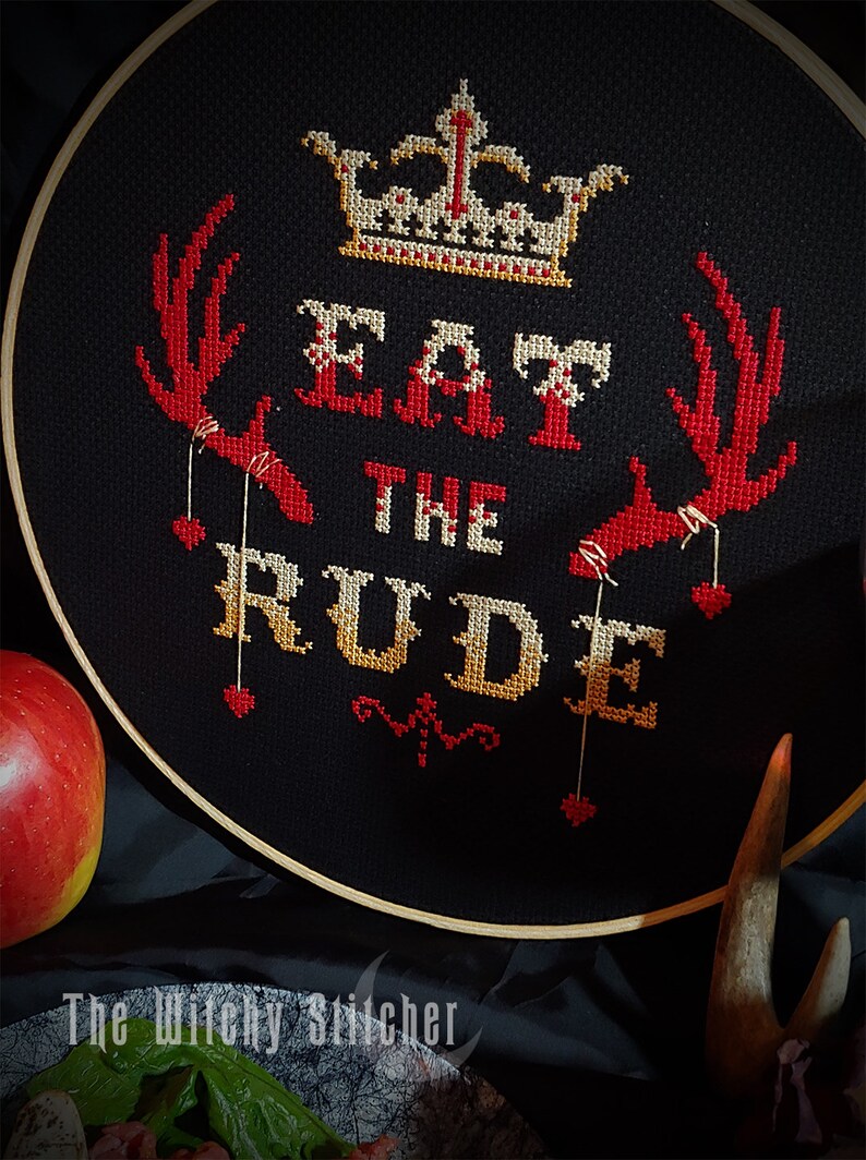 Eat the Rude Hannibal Cross Stitch Pattern Mads - Etsy
