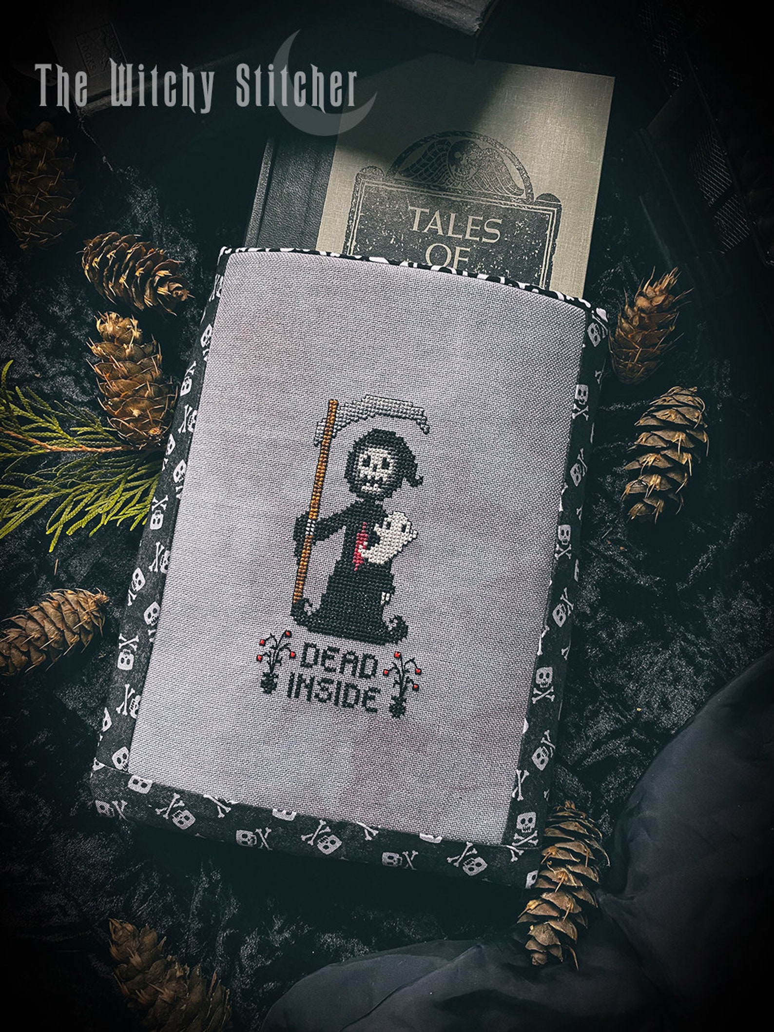 Dead Inside - Grim Reaper - Cross Stitch Pattern ~ Ghost, Gothic ...