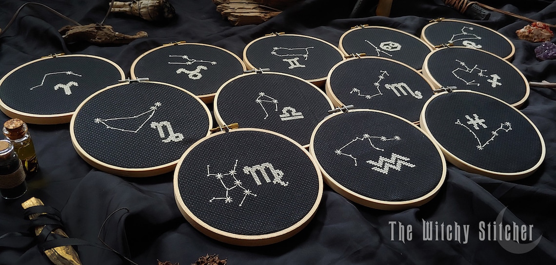 Zodiac Constellation Set - Cross Stitch Patterns ~ Astrology, Stars ...