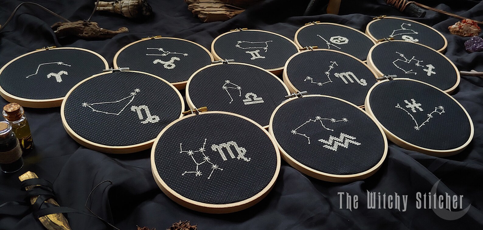 Zodiac Constellation Set - Cross Stitch Patterns ~ Astrology, Stars ...