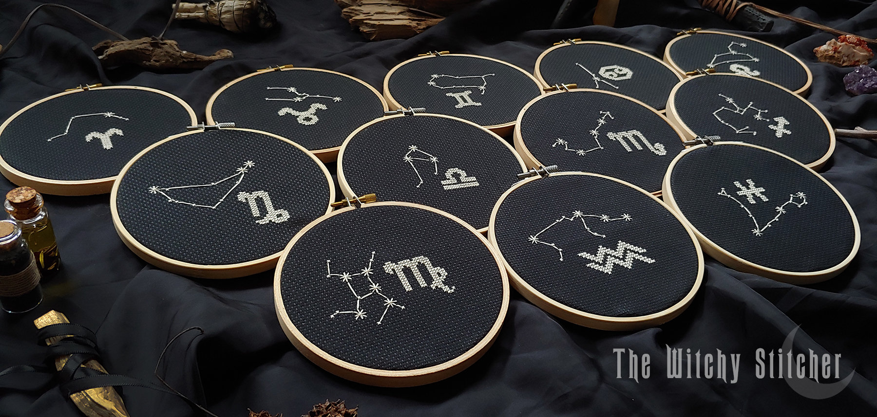 Zodiac Constellation Set Cross Stitch Patterns Astrology | Etsy UK
