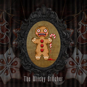 The Gingerdead Man - Gingerbread Man - Cross Stitch Pattern - Modern ...