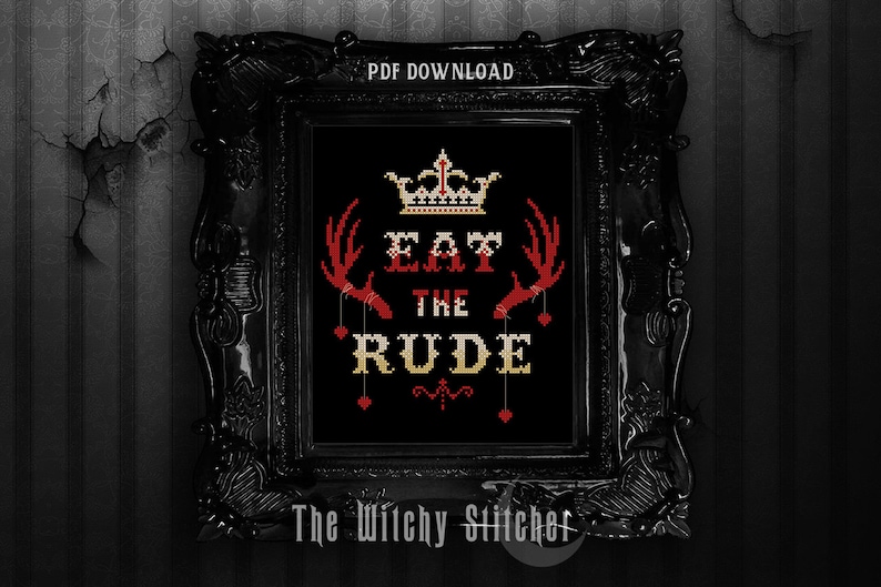 Eat the Rude Hannibal Cross Stitch Pattern Mads - Etsy UK