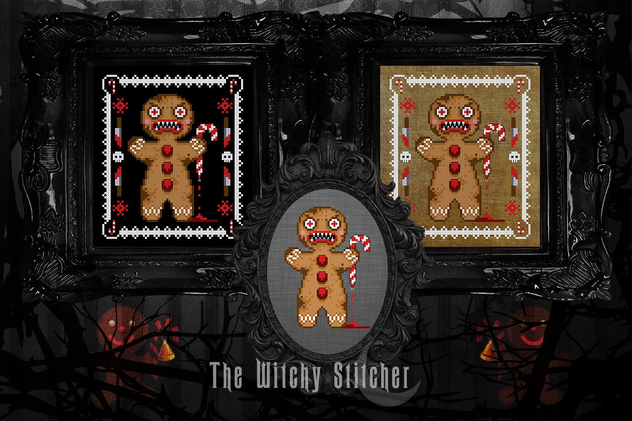 The Gingerdead Man - Gingerbread Man - Cross Stitch Pattern - Modern ...