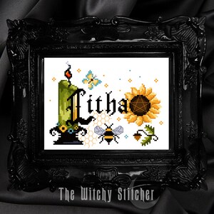 Litha ~ Cross Stitch Pattern - Modern, Witchy, Gothic, Sabbat, Witch ...