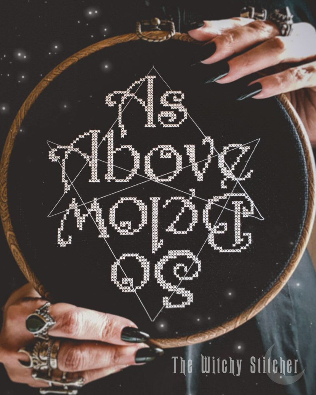 As Above so Below - Cross Stitch Pattern - Gothic, Pagan, Witchy, Witch ...