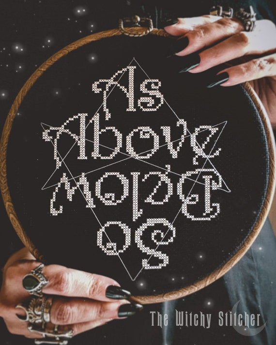 As Above so Below Cross Stitch Pattern Gothic Pagan - Etsy