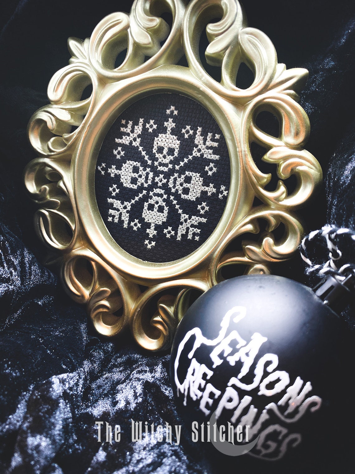 Gothic Snowflake Set Cross Stitch Pattern Modern Macabre | Etsy