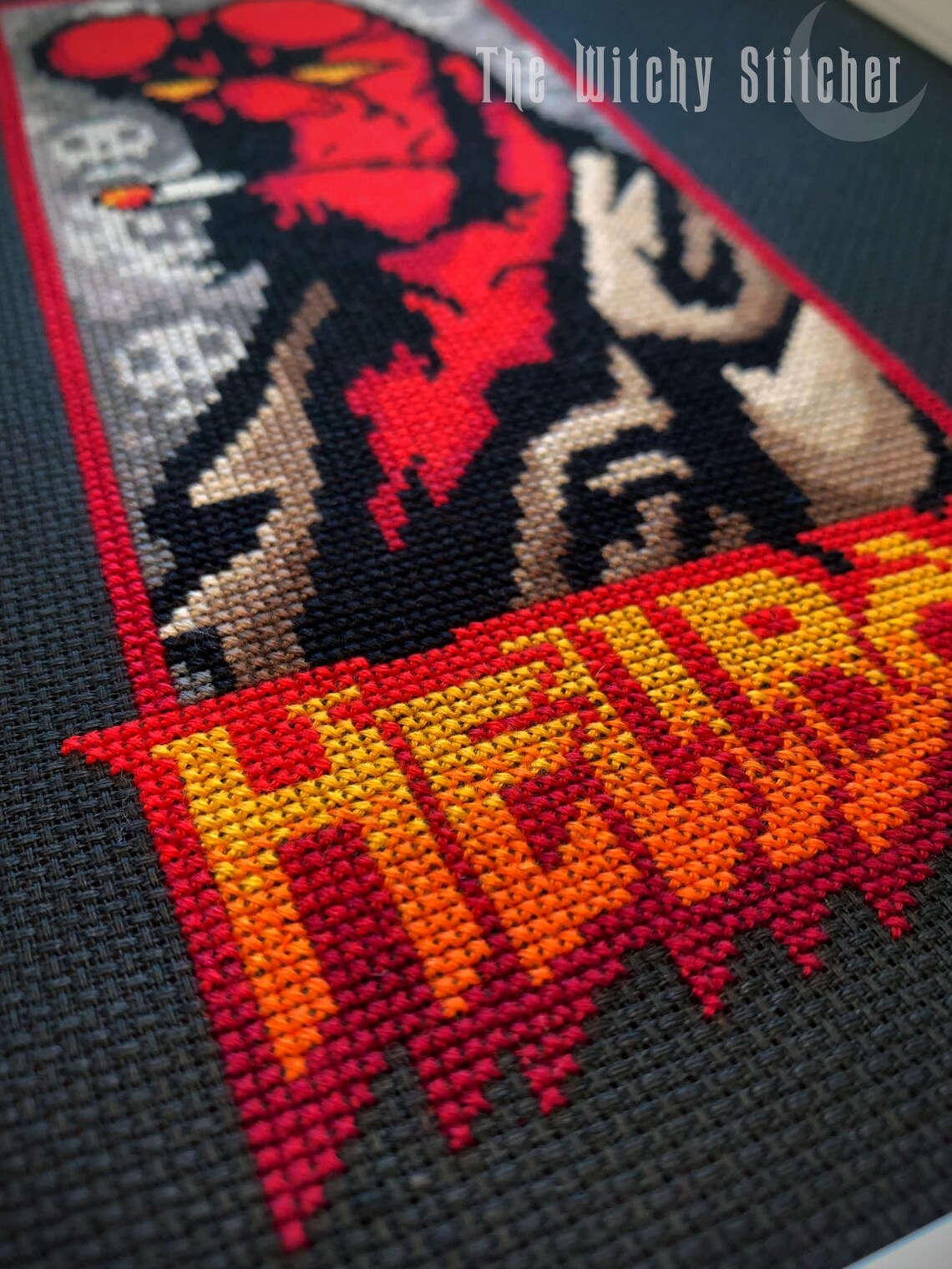 Hellboy - Cross Stitch Pattern - 3 Versions! Modern, Comic Book, Dark ...