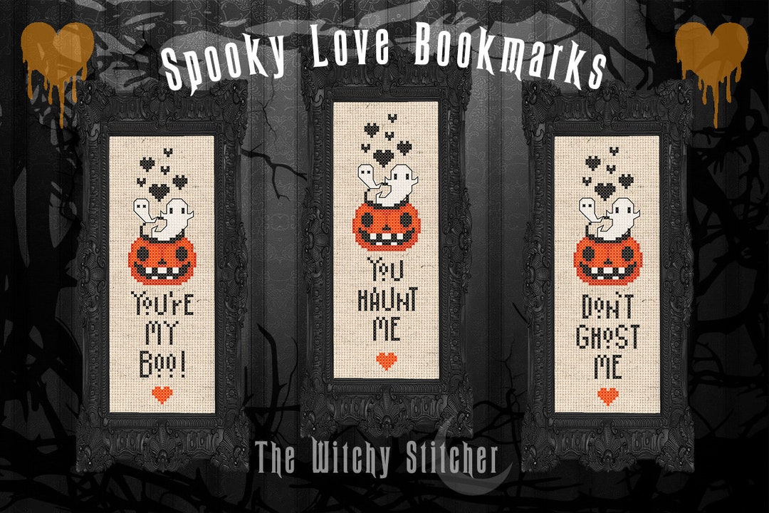 Valloween Bookmarks ~ Cross Stitch Pattern - Love, Valentine's Day ...