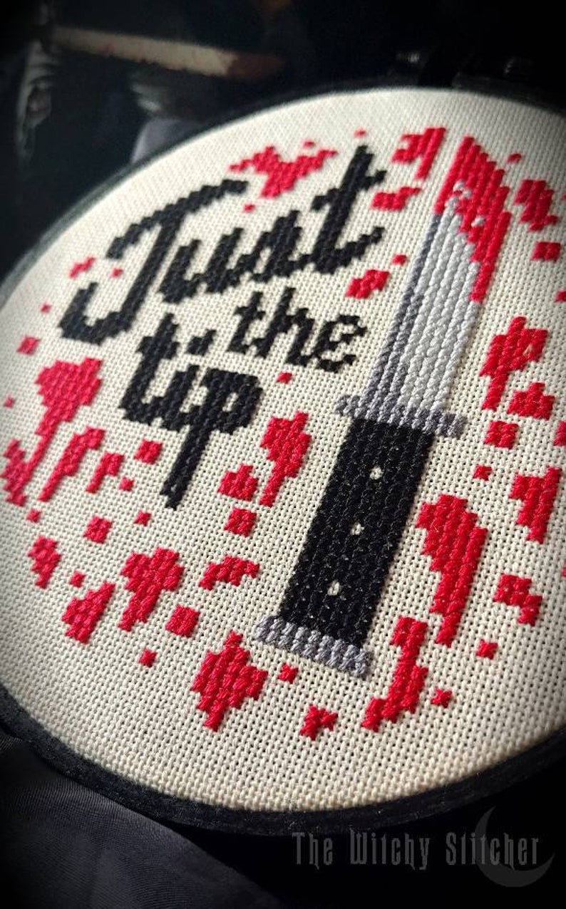 Just the Tip Horror Cross Stitch Pattern Horror Modern - Etsy UK