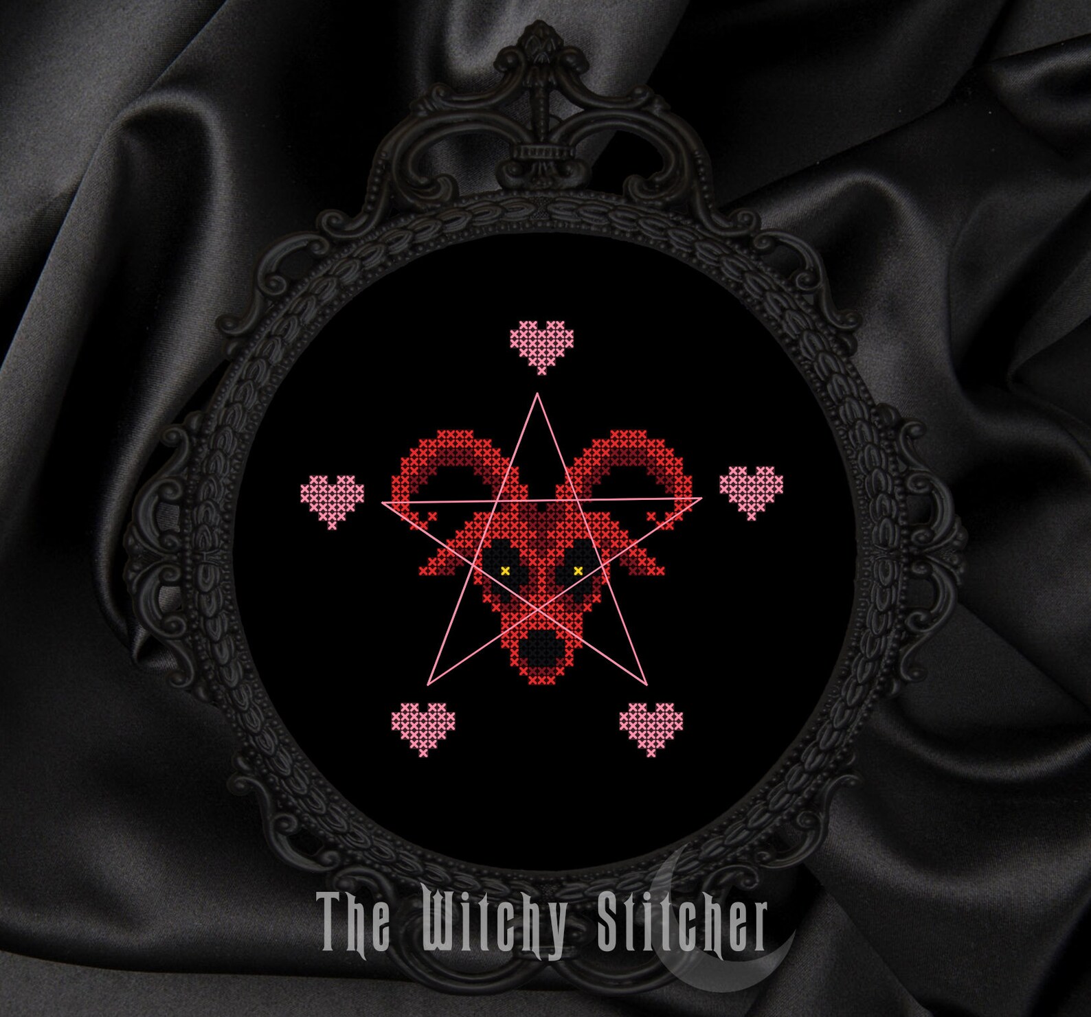 Baphomet Valentine Cross Stitch Pattern Occult Love - Etsy