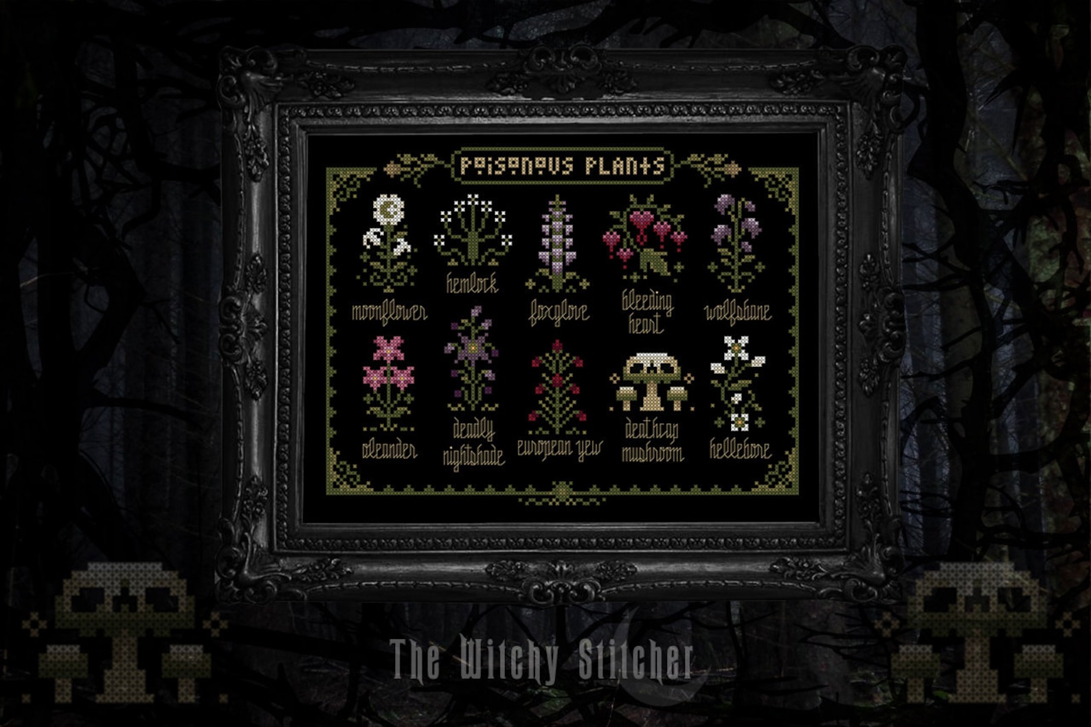 Poisonous Plants Gothic Cross Stitch Pattern Botany - Etsy