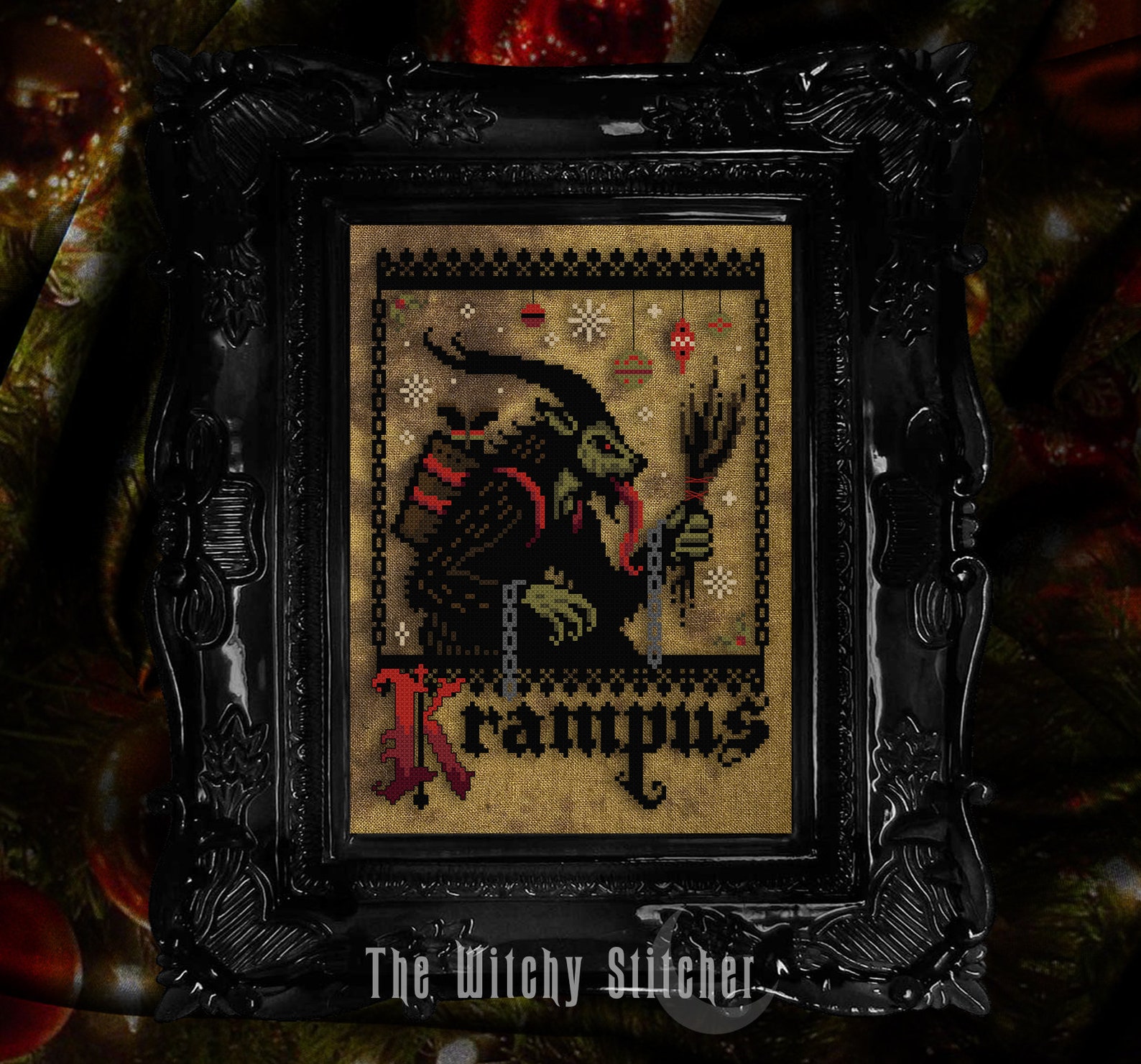 Gruss Vom Krampus Cross Stitch Pattern Modern Macabre - Etsy