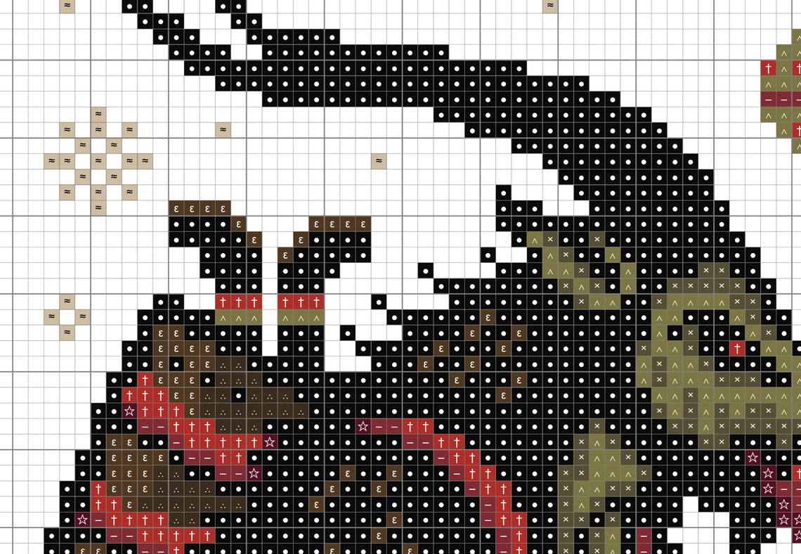 Gruss Vom Krampus Cross Stitch Pattern Modern Macabre - Etsy