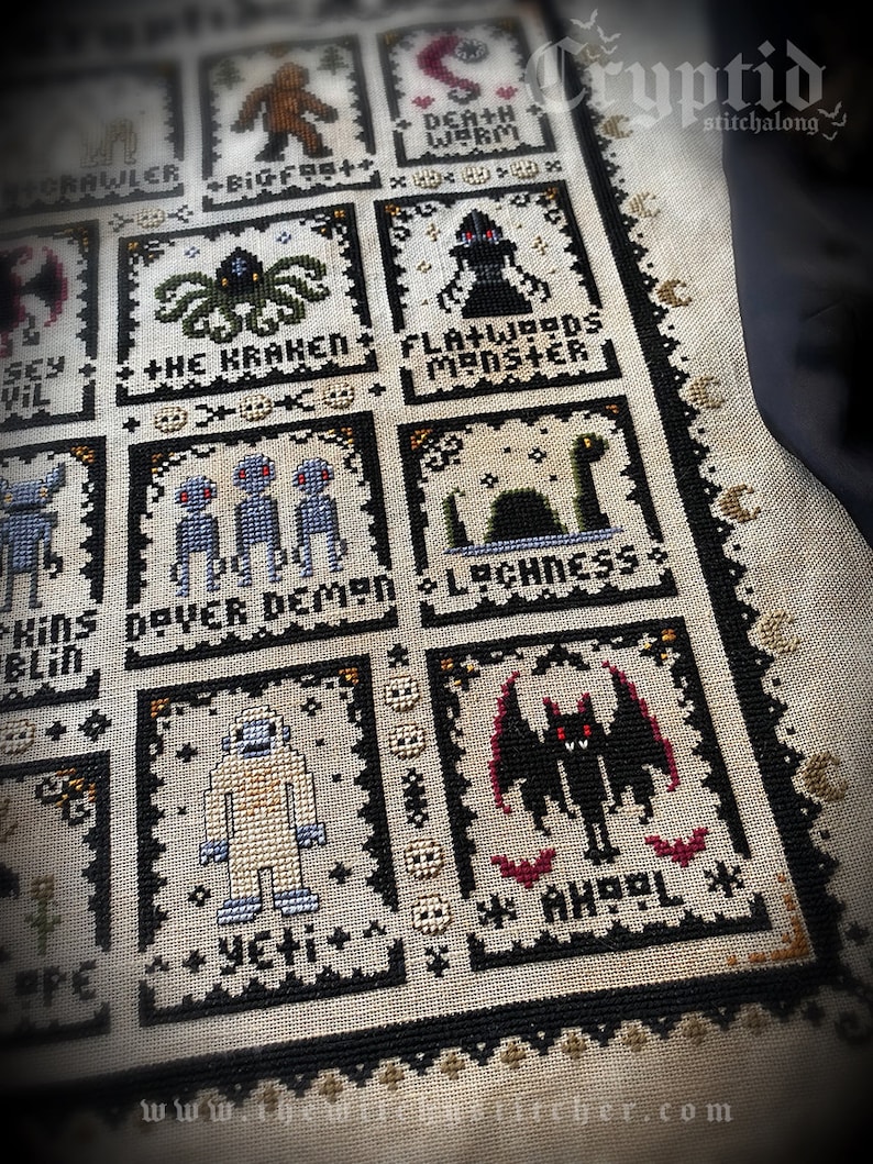 Cryptid Stitchalong SAL Cross Stitch Pattern Mystery - Etsy
