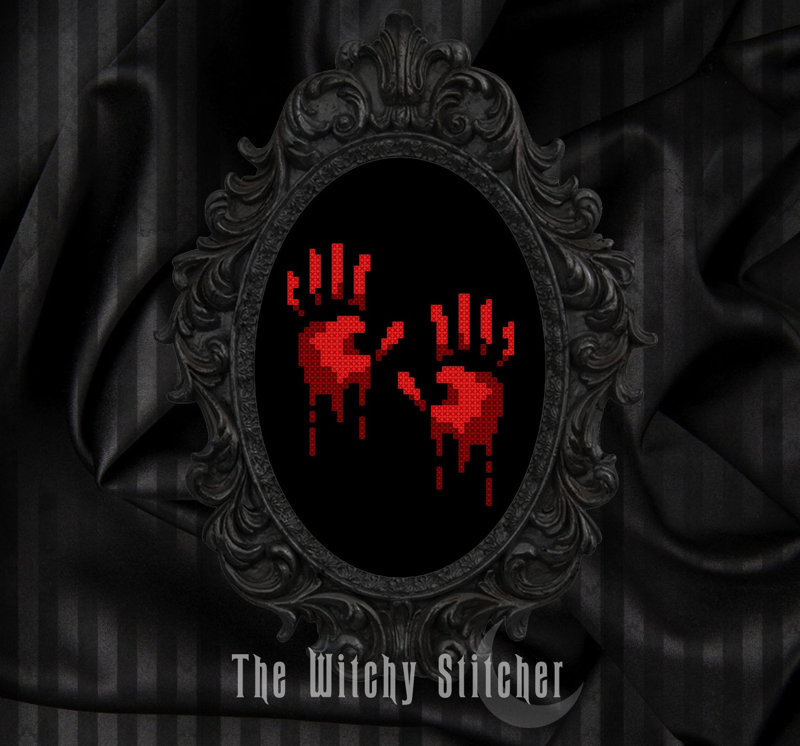 Bloody Handprints Cross Stitch Pattern Horror Gothic - Etsy