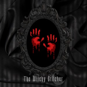 Bloody Handprints ~ Cross Stitch Pattern - Horror, Gothic, True Crime ...