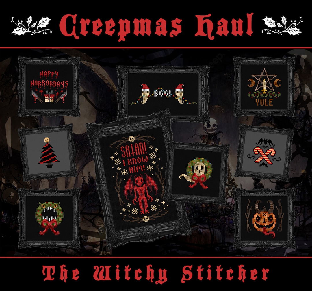 Creepmas Collection - Cross Stitch Pattern ~ Yule, Gothmas, Krampus ...