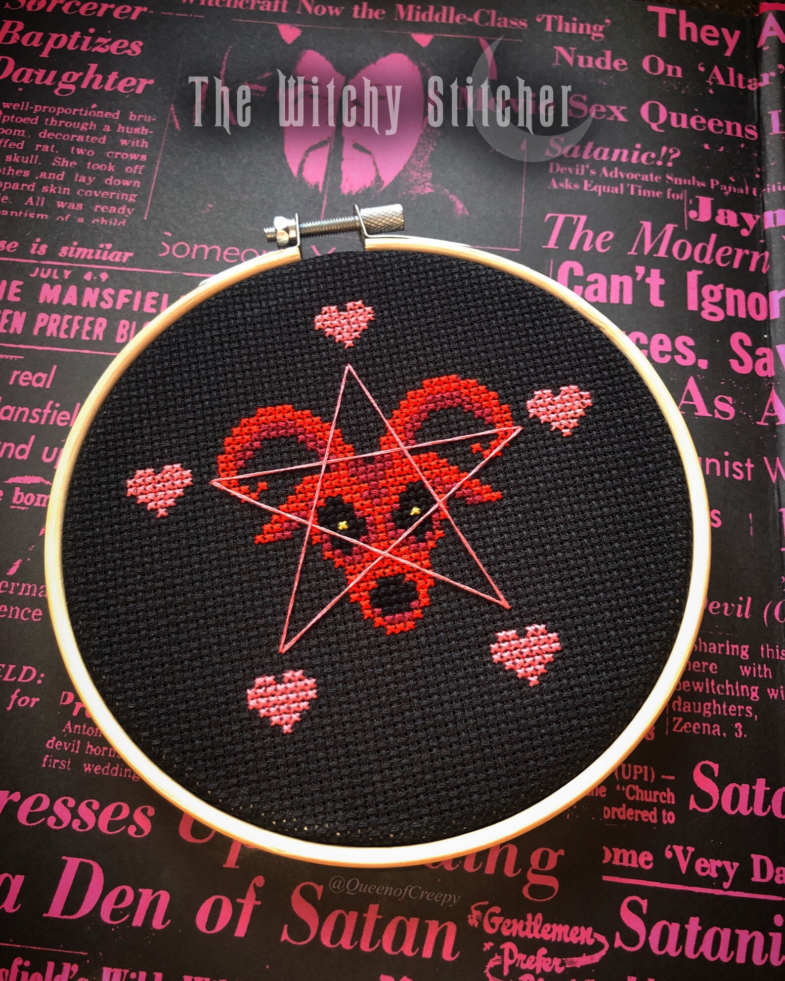 Baphomet Valentine Cross Stitch Pattern Occult Love - Etsy