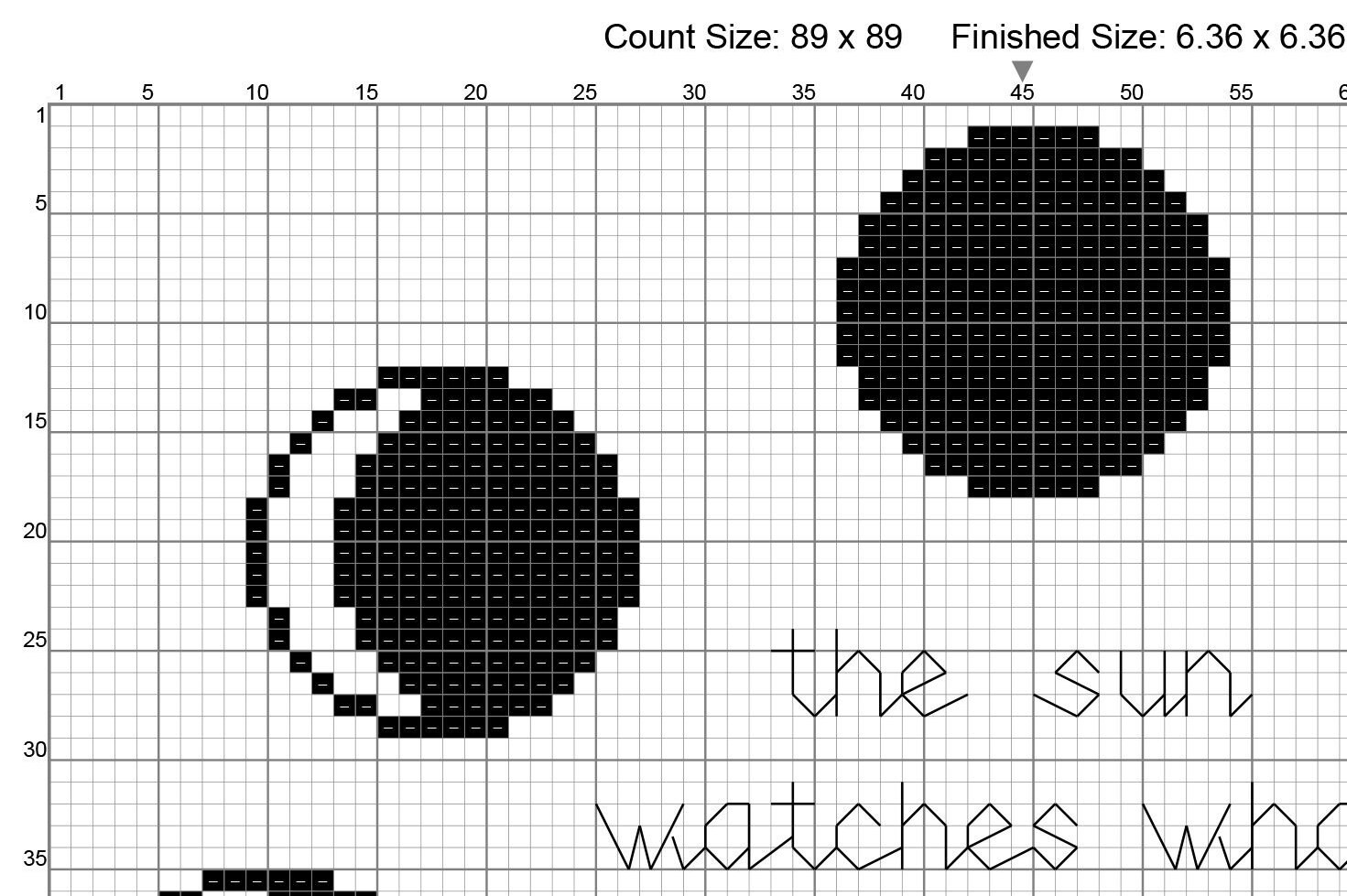 Moon Phase Gothic Cross Stitch Pattern La Luna Lunar | Etsy