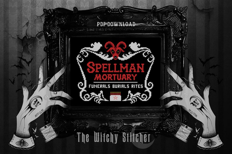 Spellman Mortuary Occult Cross Stitch Pattern Sabrina - Etsy