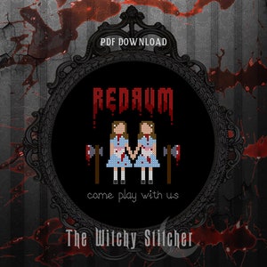 Redrum With Grady Twins - Horror Cross Stitch Pattern - Movie ...