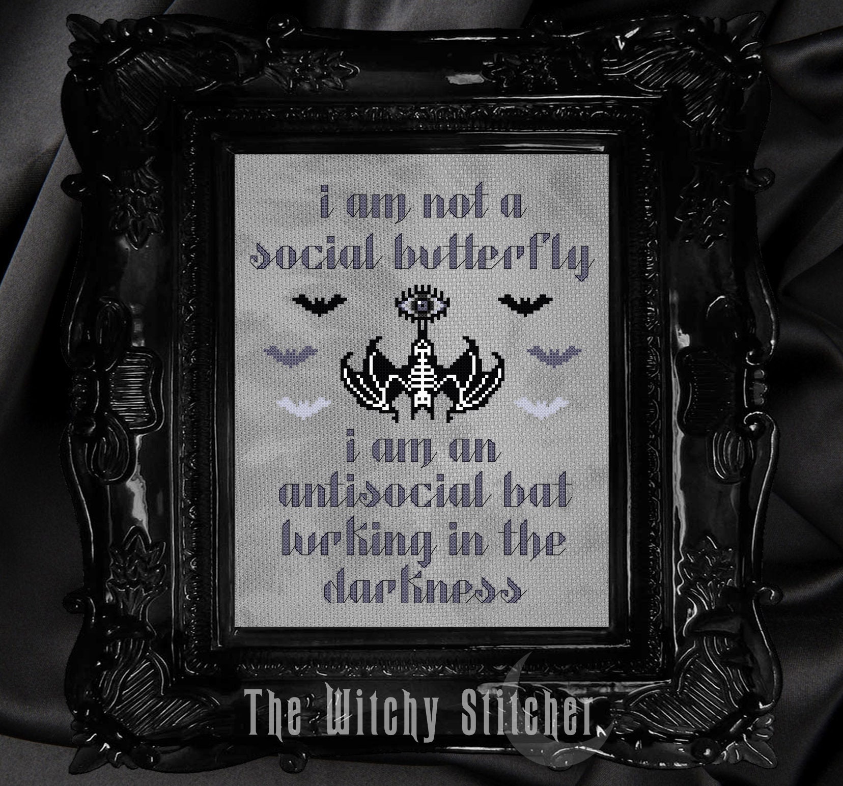 I Am Not A Social Butterfly I Am an Antisocial Bat Cross - Etsy