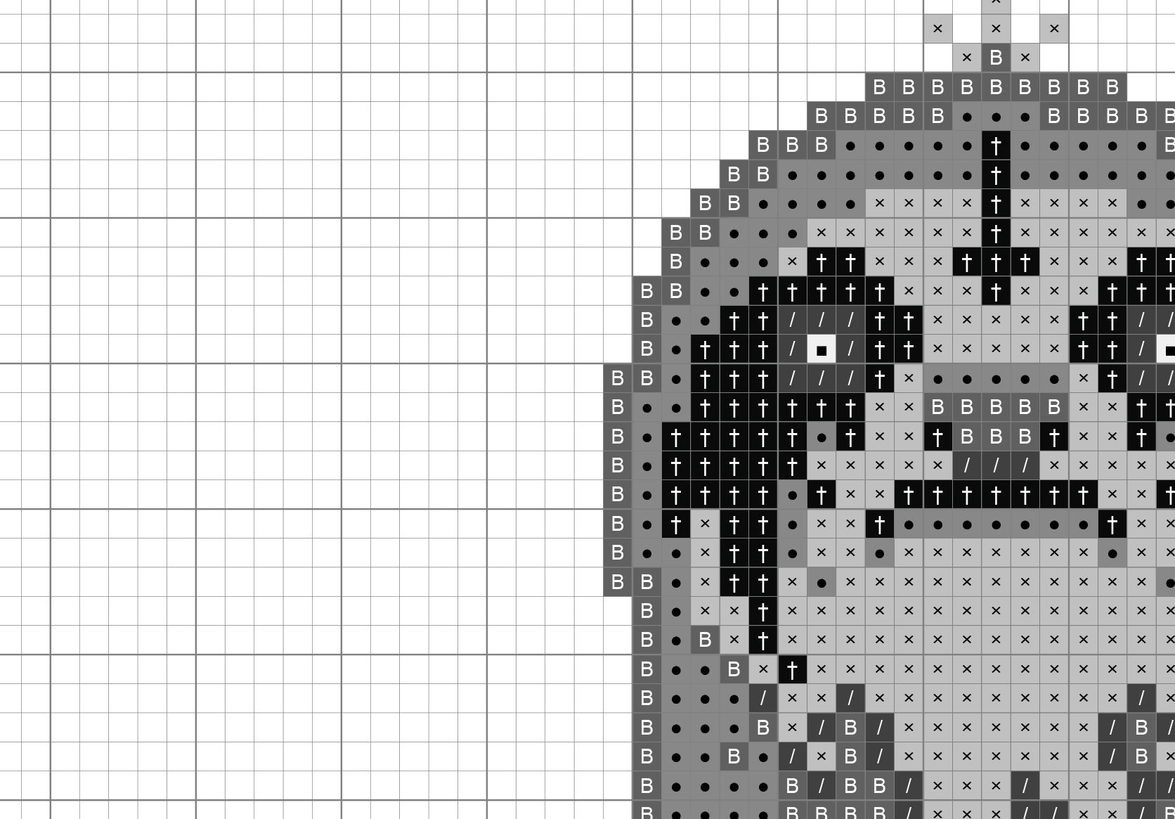 Goth Sloth ~ Cross Stitch Pattern - Gothic, Animal, Corpse Paint, Sigil ...